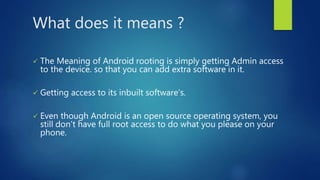 Android Rooting Technology | PPT