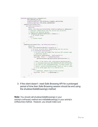 Using the Google SafetyNet API for Banking & Finance | PDF | Operating Systems | Computer ...