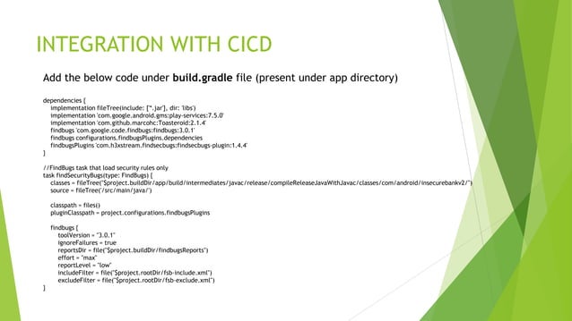 Implementation of SAST for Android Application | PPT