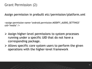 Android secuirty permission - upload | PPT