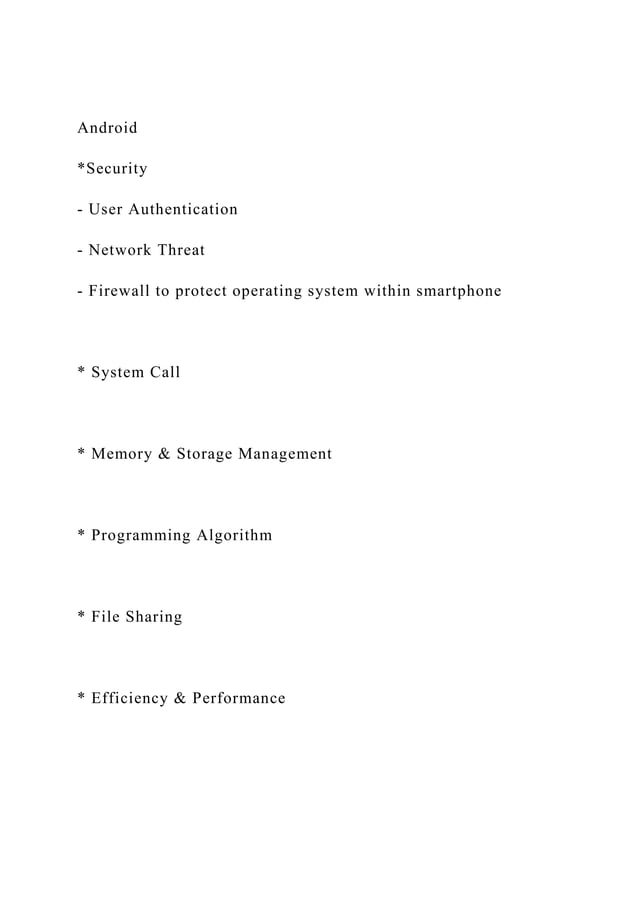 AndroidSecurity- User Authentication- Network Threat.docx | Operating Systems | Computer ...