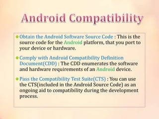 PPT on Android | PPTX | Smartphones | Consumer Electronics