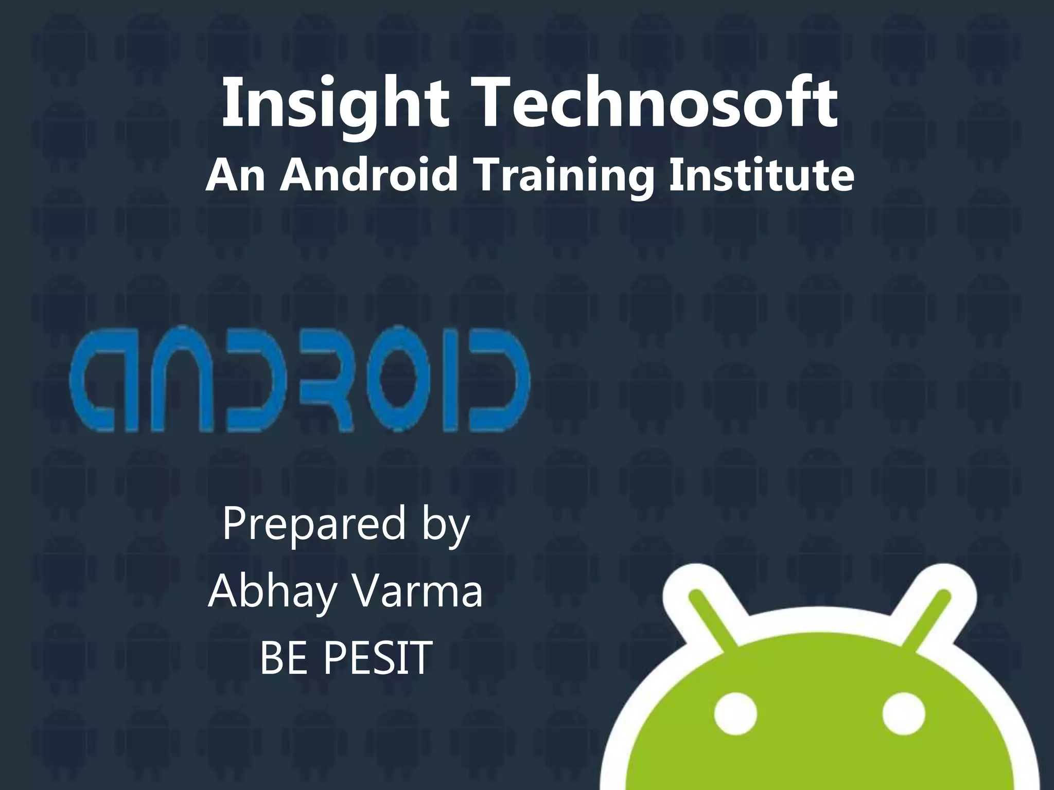Introduction to Android - Seminar | PPT