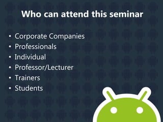 Introduction to Android - Seminar | PPT