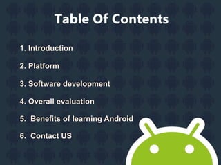 Introduction to Android - Seminar | PPTX