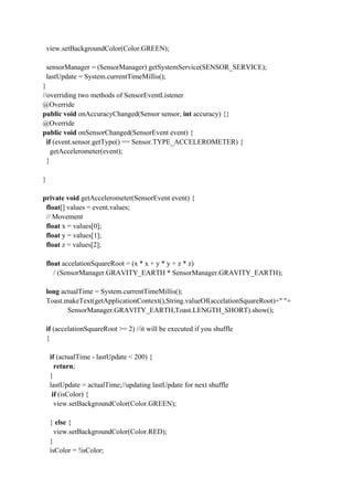 Android sensor | PDF