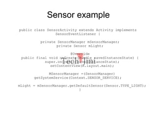Android sensors | ODP