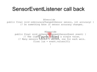 Android sensors | ODP