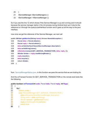 Android services internals | PDF