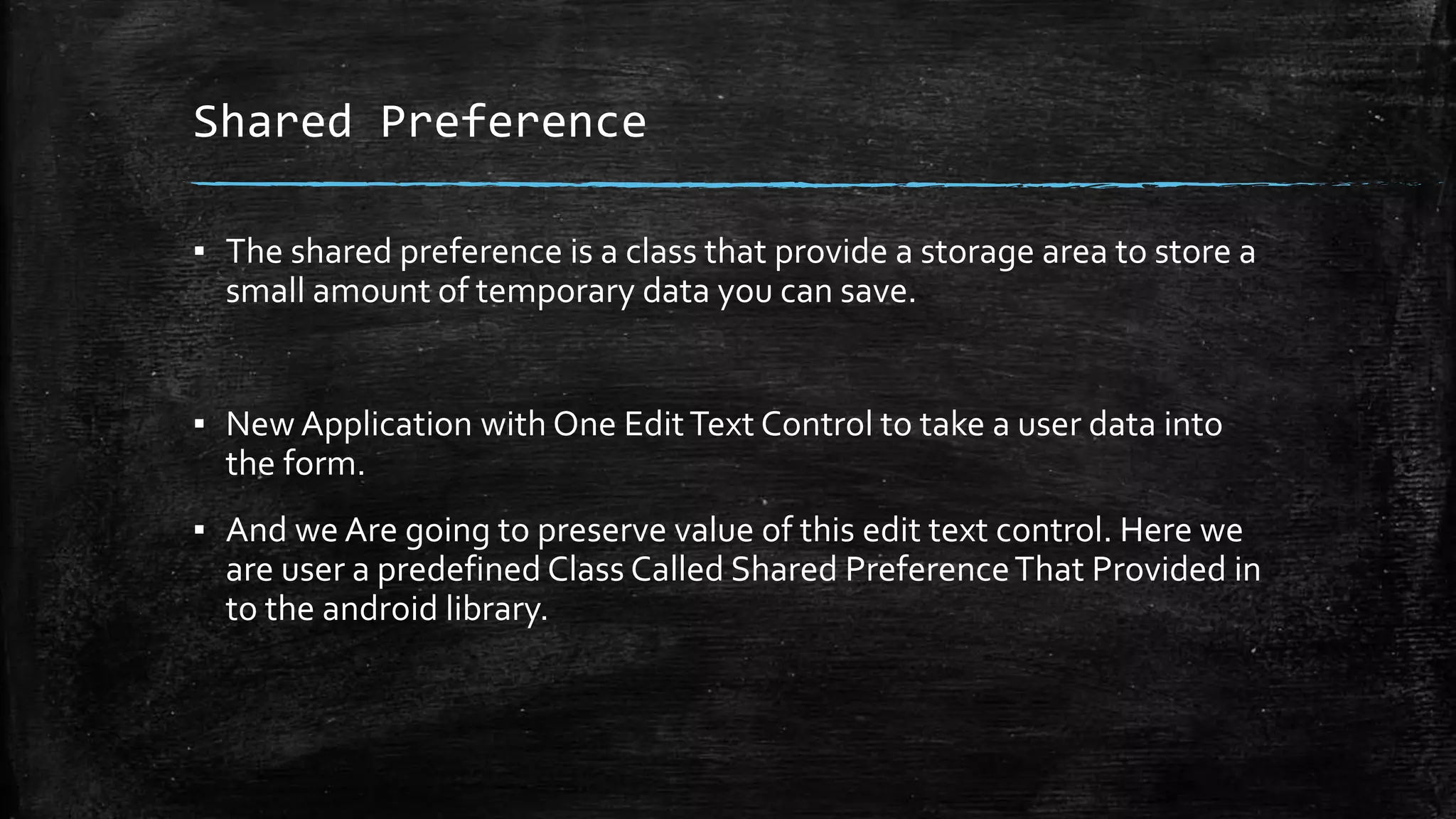 Android share preferences | PPTX