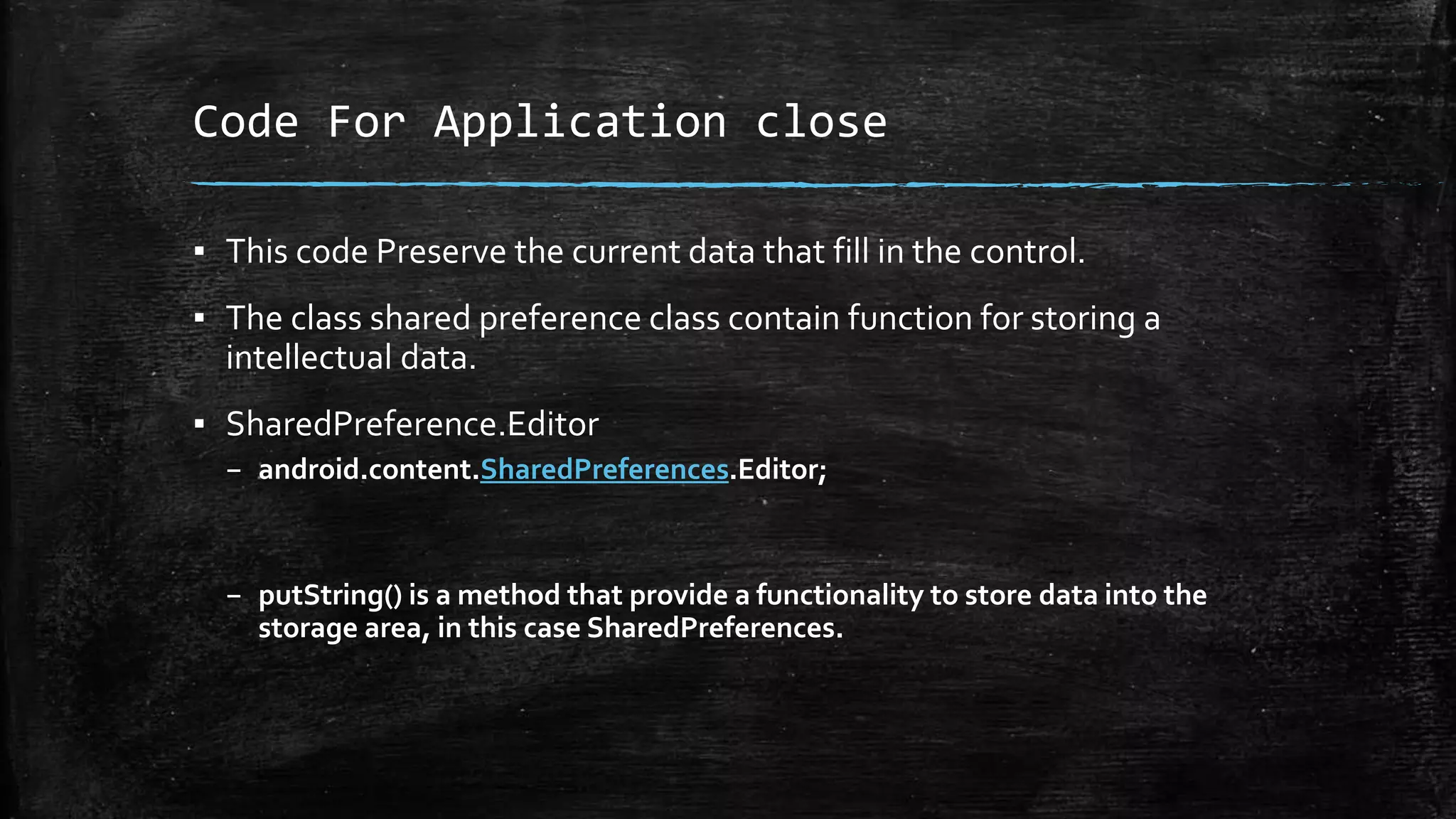 Android share preferences | PPTX