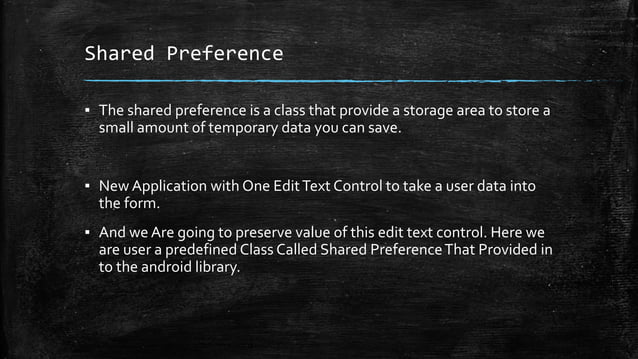 Android share preferences | PPTX