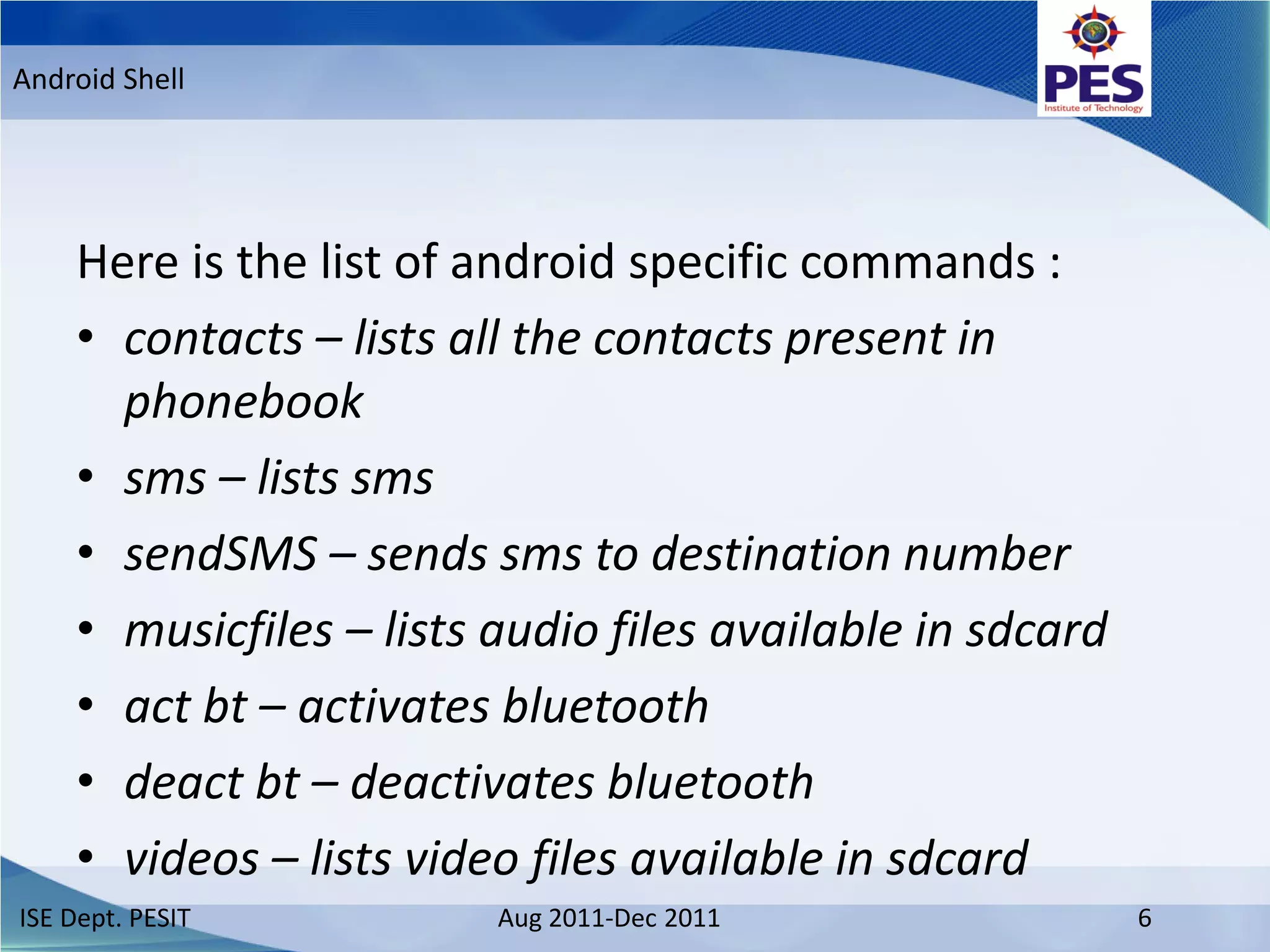 Android shellpresentation | PDF