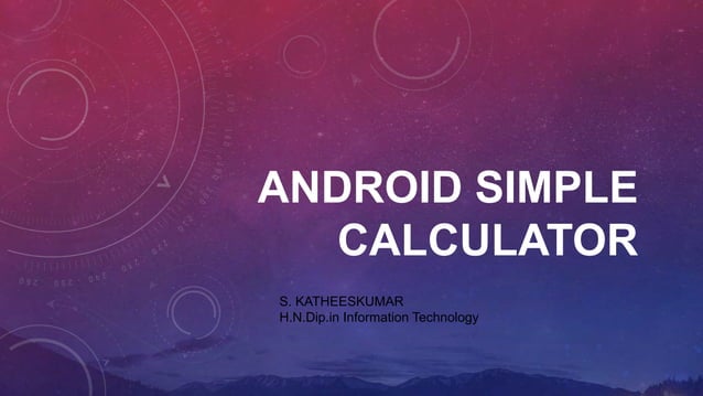 Android simple calculator | PPTX