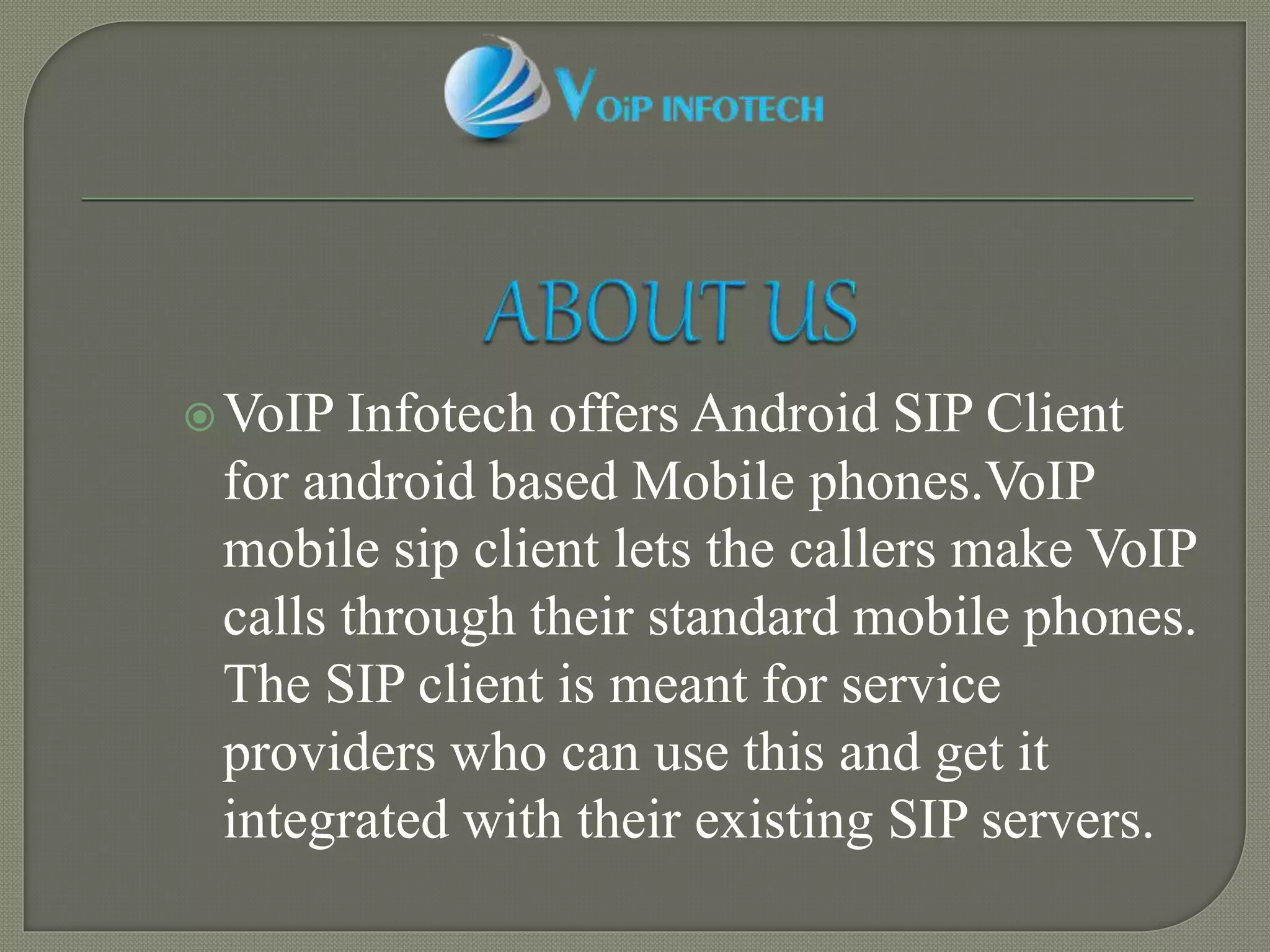 VoIP Infotech: Android sip client providers | PPT