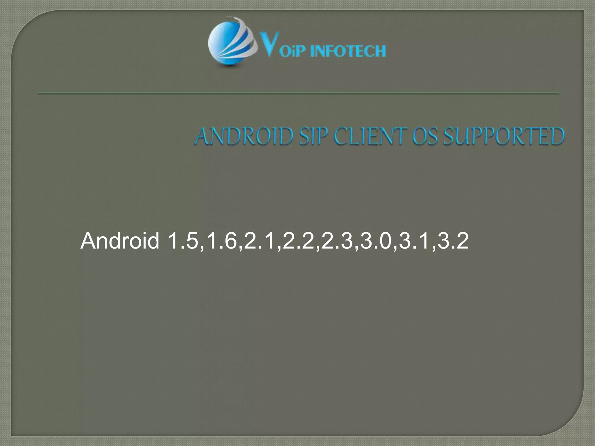 VoIP Infotech: Android sip client providers | PPT