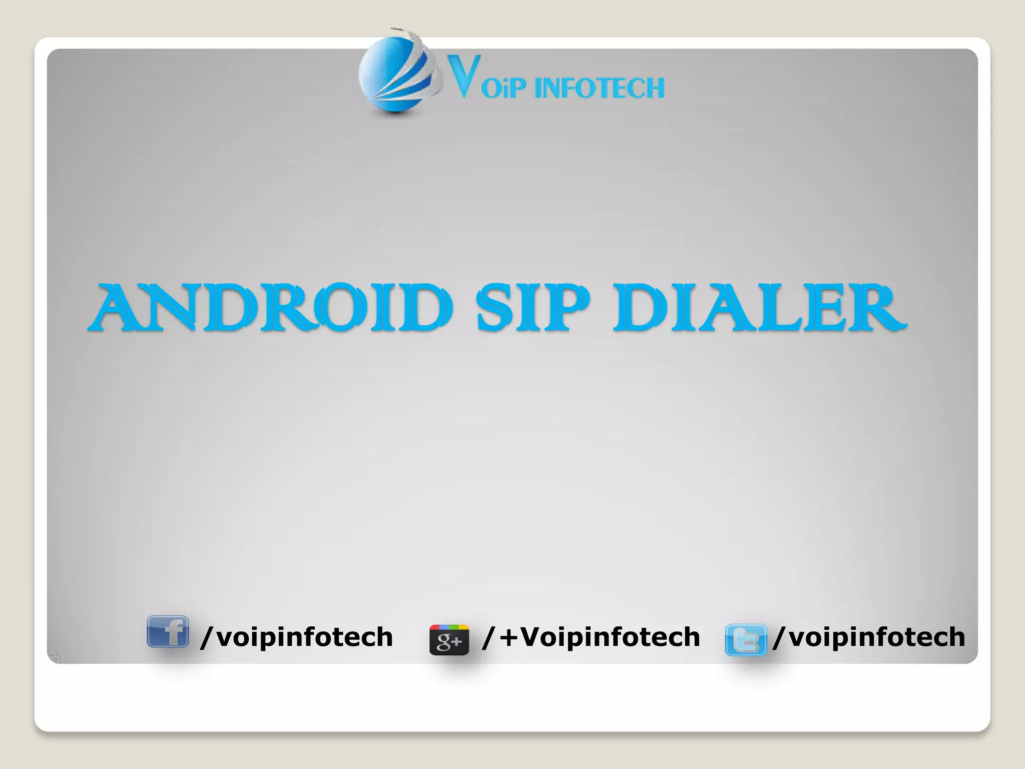Android sip dialer | PDF