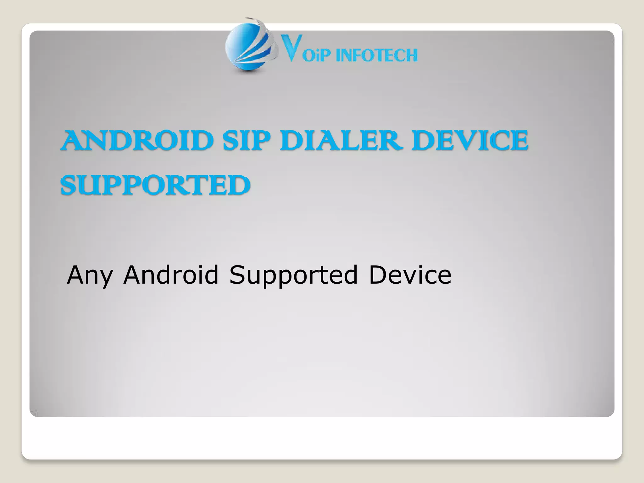 Android sip dialer | PDF