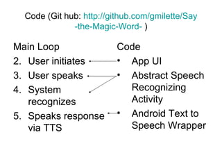 Android speech | PPT