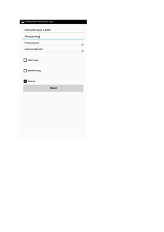 Android Spinner Radio Checkbox Button | PDF