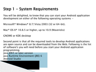 androidstudio.pptx | Operating Systems | Computer Software and Applications