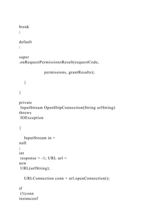 Android Studio (Java)Modify the Networking app (code given below.docx
