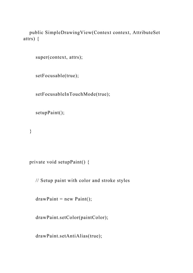 Android Studio (Java)The SimplePaint app (full code given below).docx