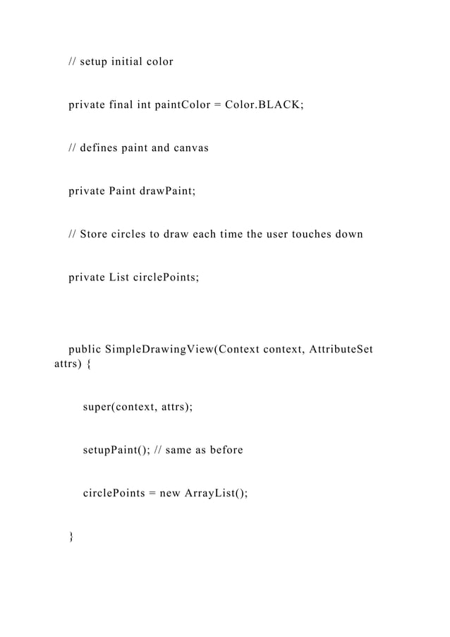 Android Studio (Java)The SimplePaint app (full code given below).docx