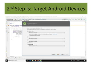 Android studio ppt | PPTX | Operating Systems | Computer Software and Applications