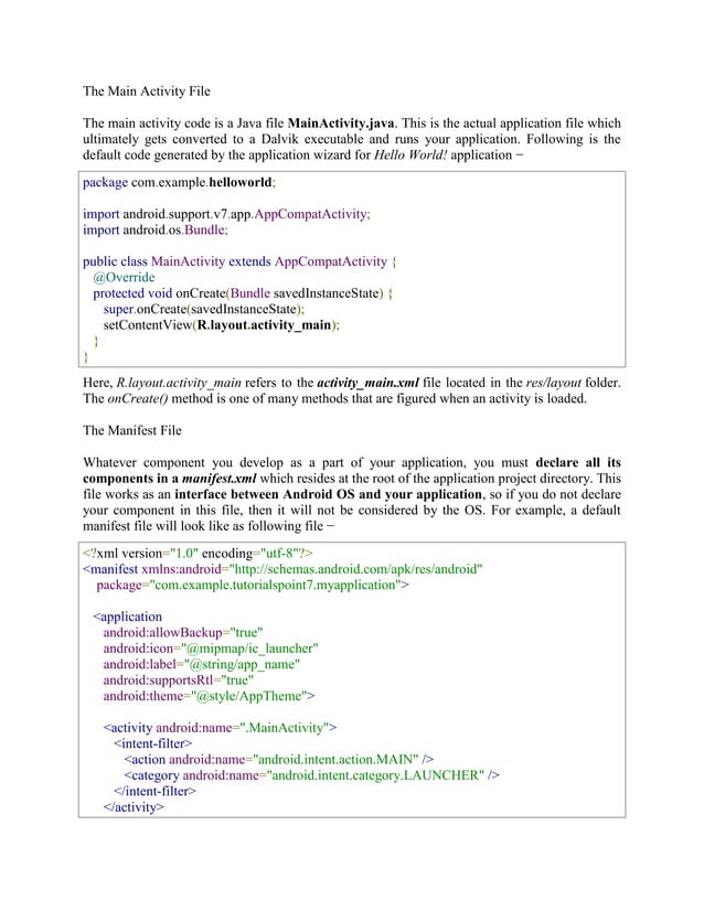 Android_Studio_Structure.docx | Operating Systems | Computer Software ...