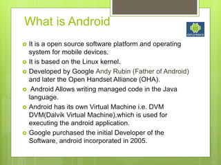 Android summer training report | PPT