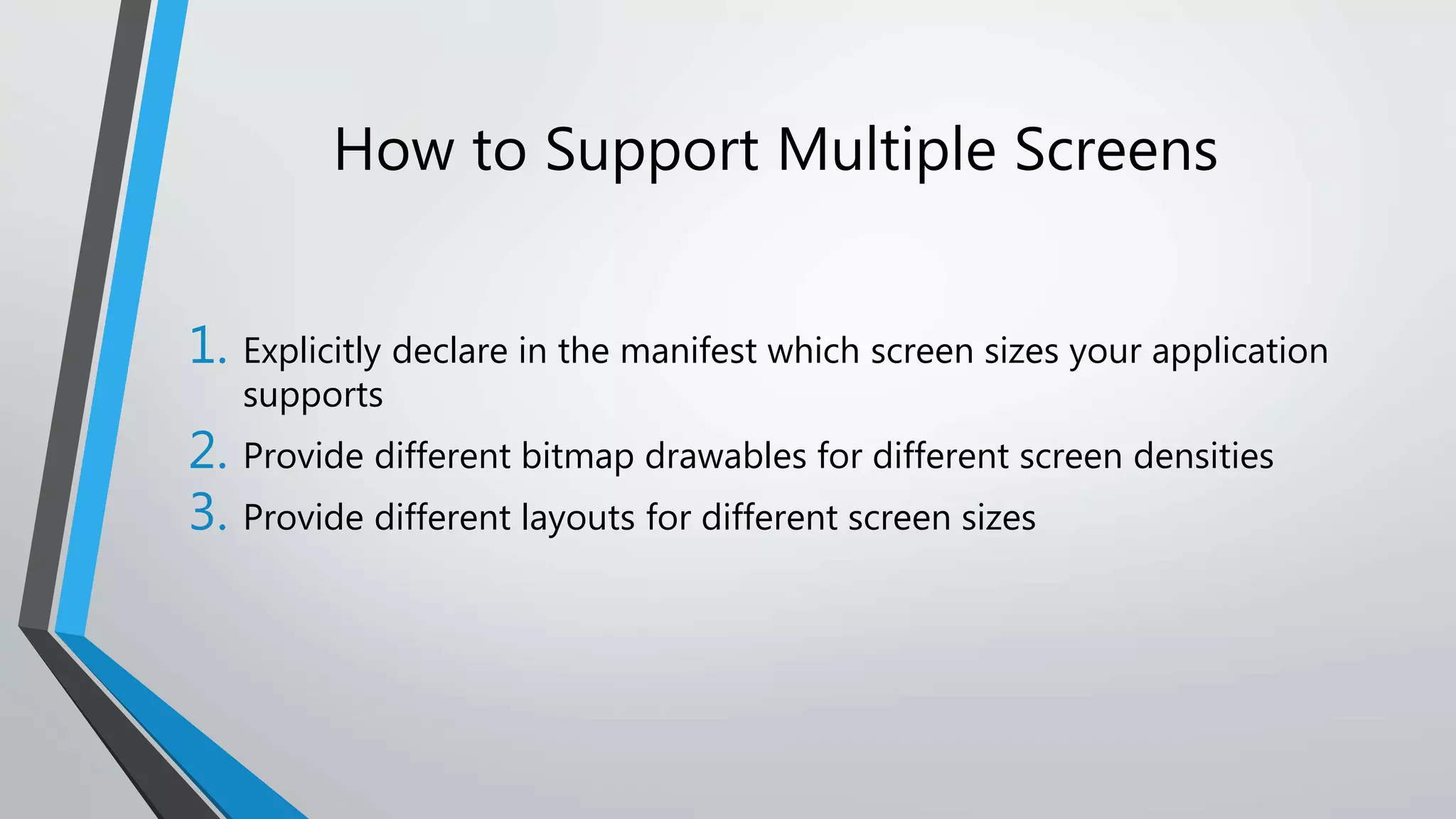 Android Supporting Multiple Screen Pptx Operating Systems Computer Software And Applications