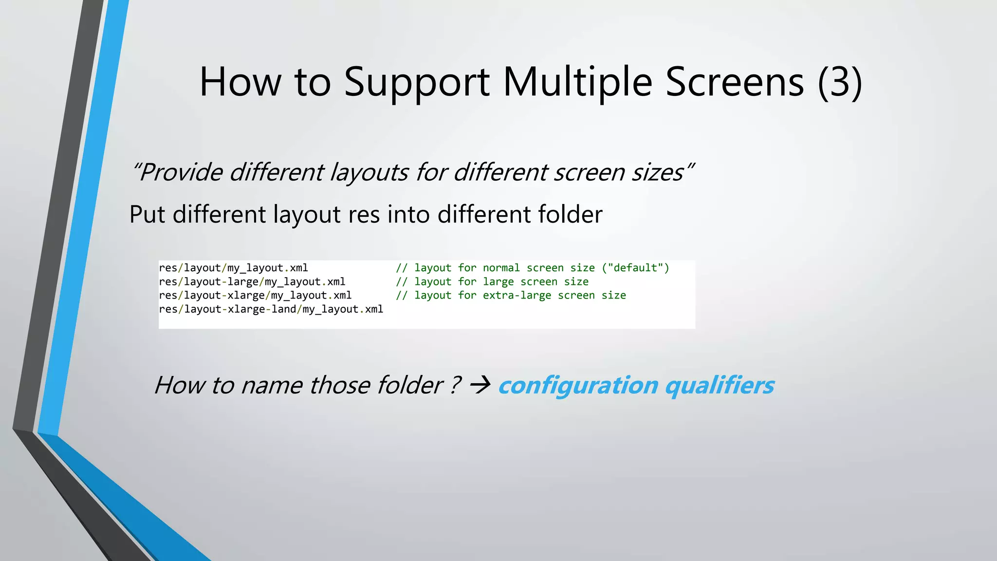 Android Supporting Multiple Screen Pptx Operating Systems Computer Software And Applications
