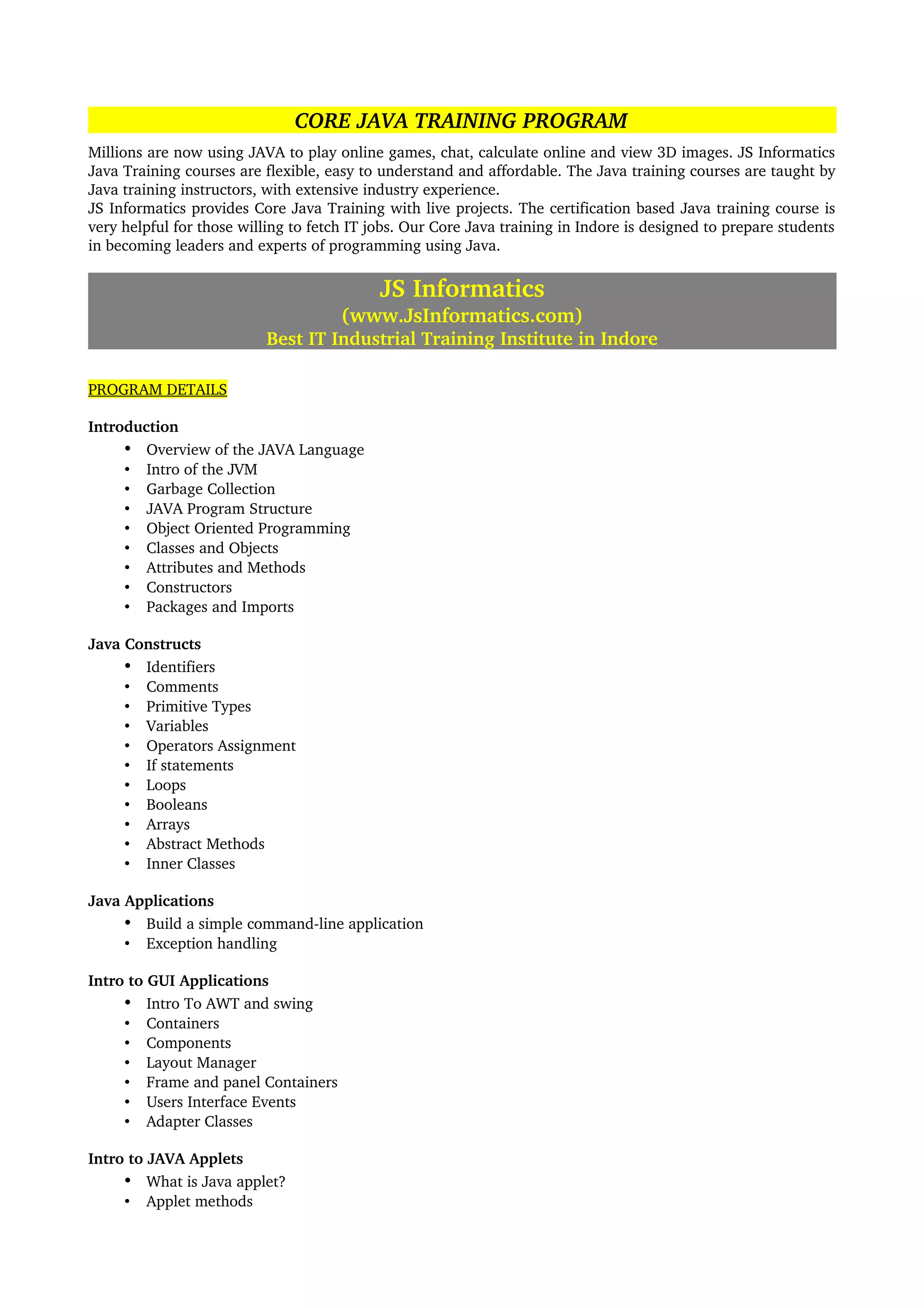 Android syllabus | PDF | Web Development | Internet