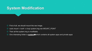 Android System Image Modification | PPTX
