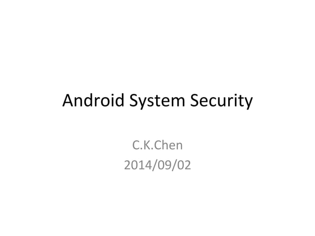 Android system security | PPT