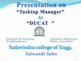 Android task manager project presentation | PPTX