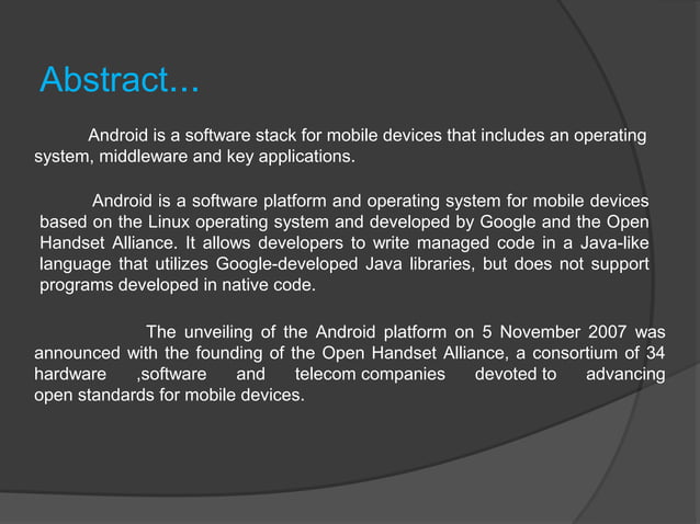 Android technology | PPT