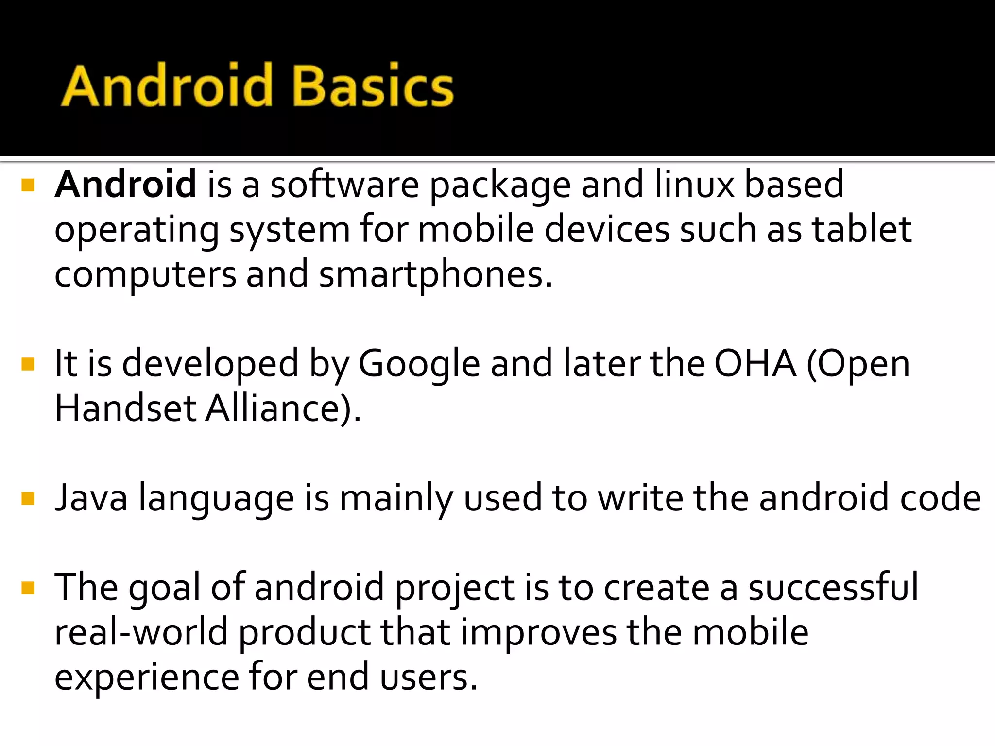 Android terminologies | PPTX
