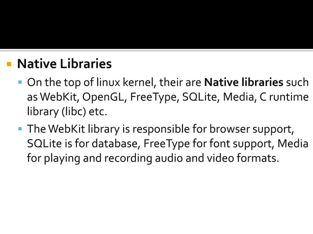 Android terminologies | PPTX | Operating Systems | Computer Software and Applications