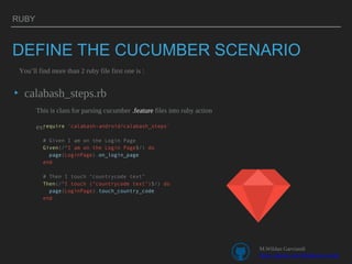 Android testing calabash | PPT