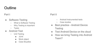 Android testing part i | PPT