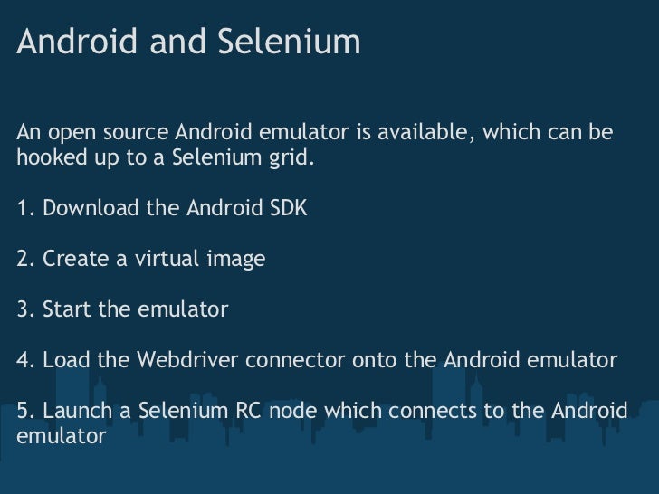 Android Testing With Selenium