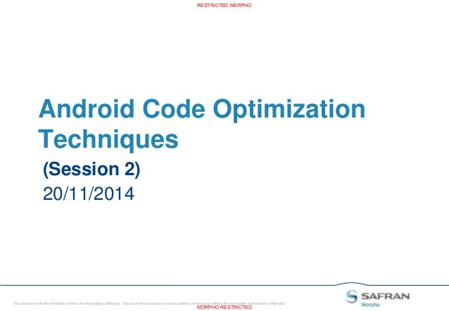 Android Code Optimization Techniques 2