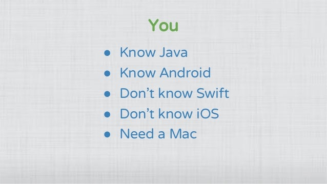 Ios For Android Developers With Swift