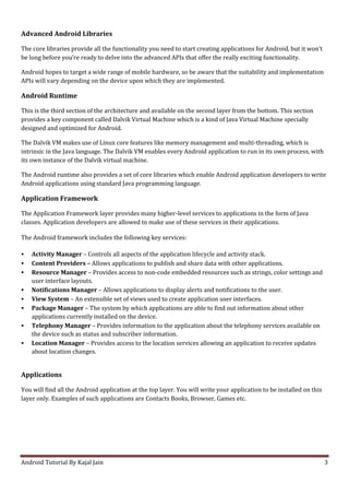Android Introduction by Kajal | PDF | Operating Systems | Computer ...