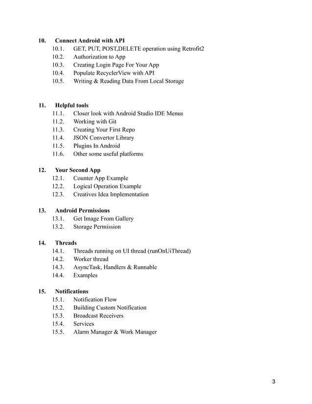 Android Training Syllabus | PDF