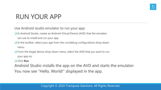 Build Your First Android App | PPT