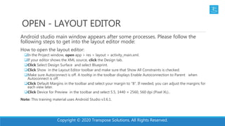 Create New Android Layout | PPT