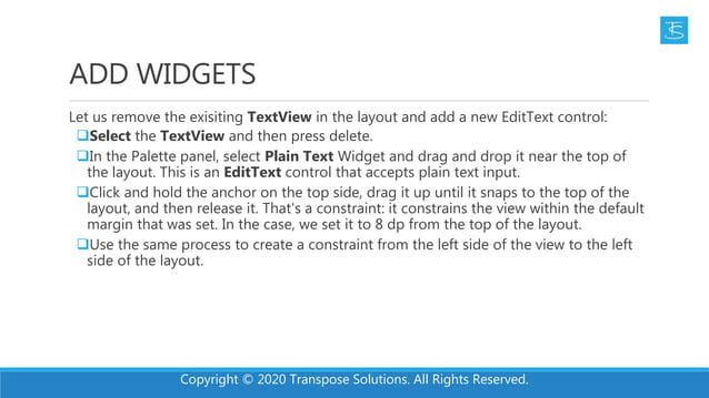 Create New Android Layout | PPT
